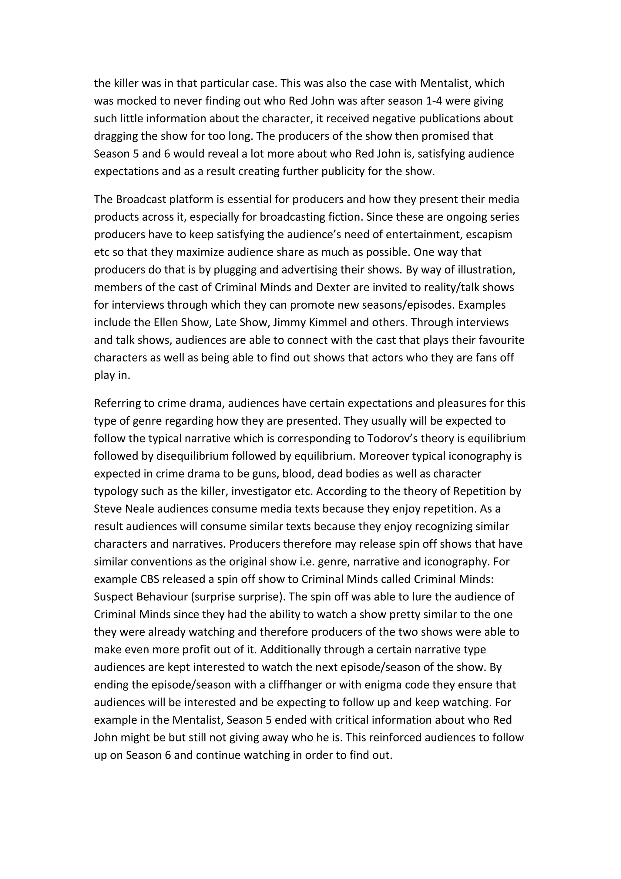 AS Media Studies - Case Study Example | DOCX