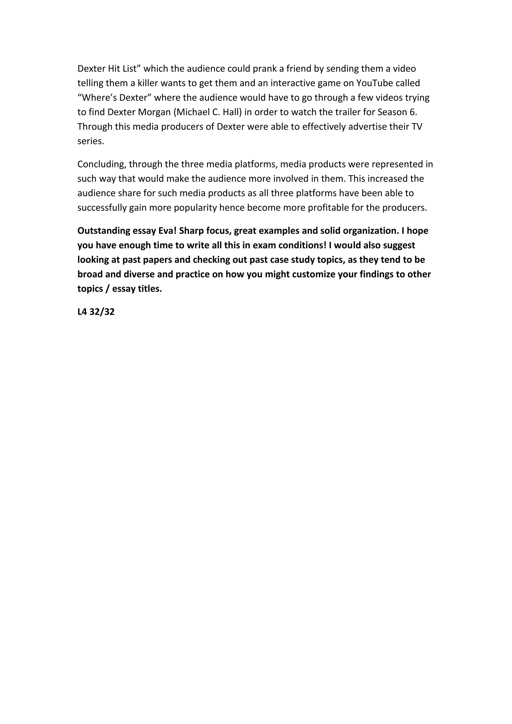 AS Media Studies - Case Study Example | DOCX