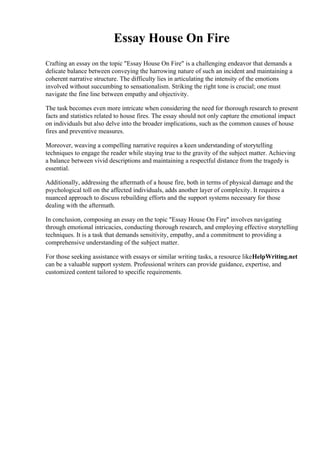 Essay House On Fire.pdf