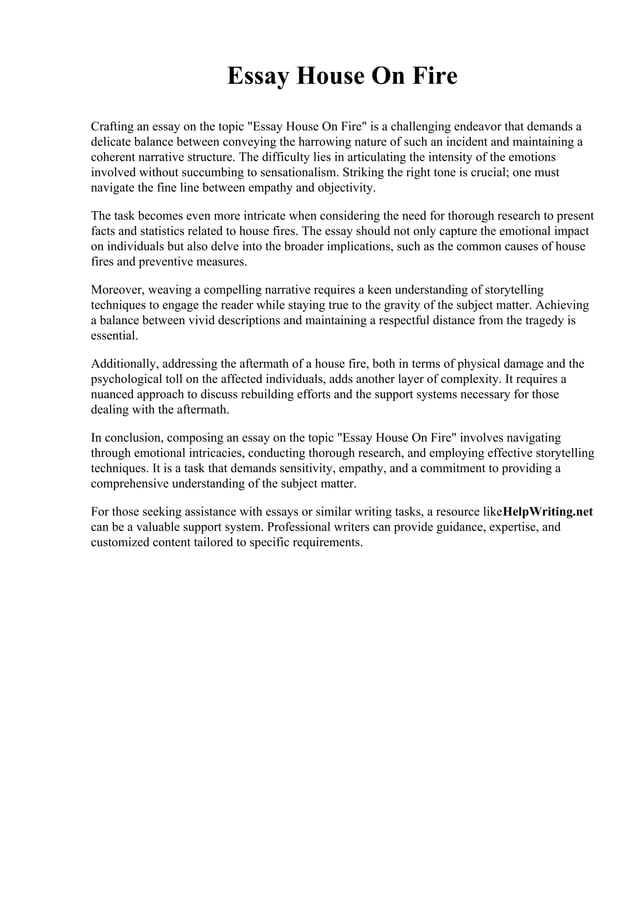 Essay House On Fire.pdf