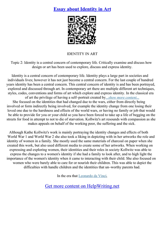 Essay Identity | PDF