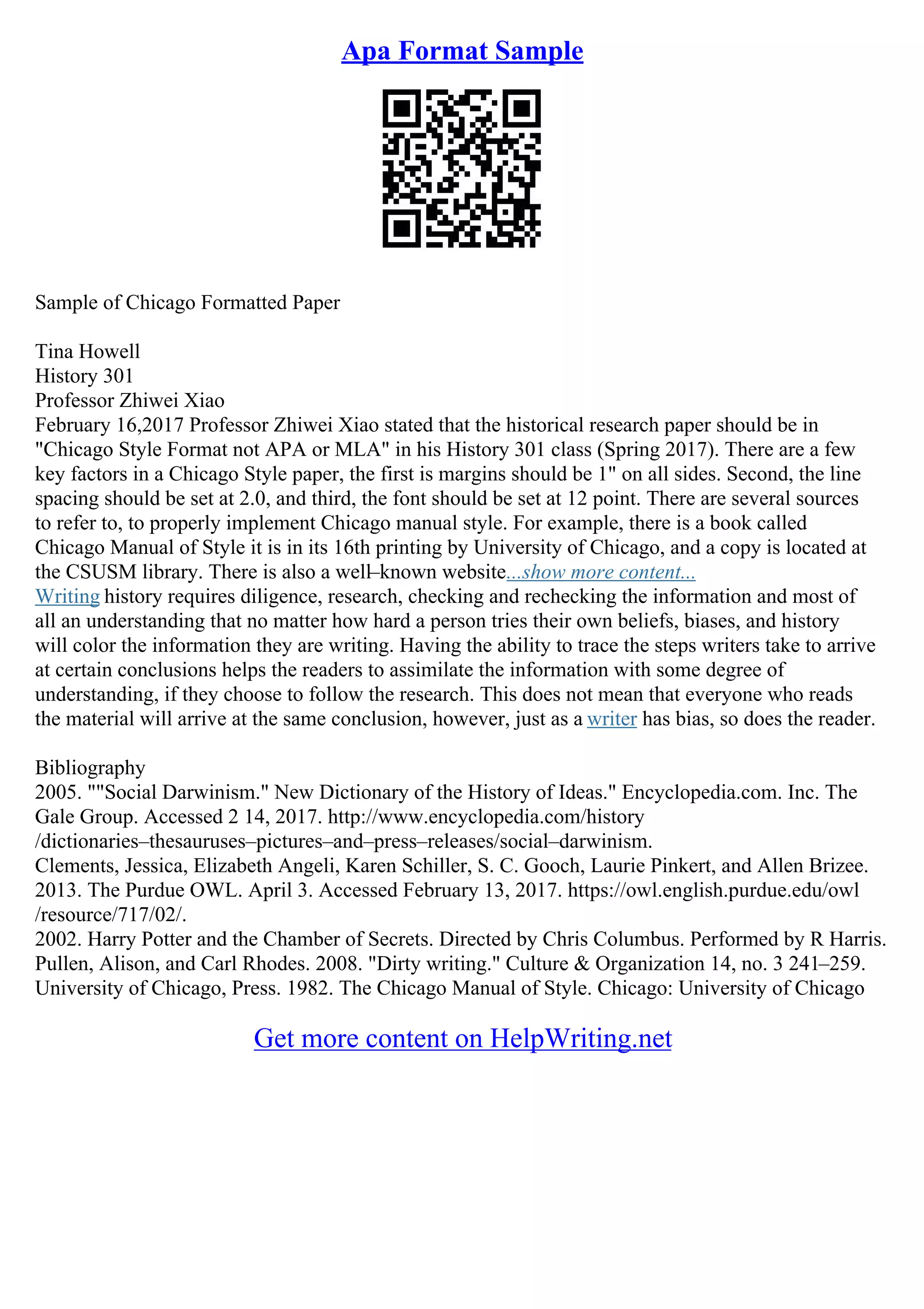 Essay In Apa Format Sample | PDF