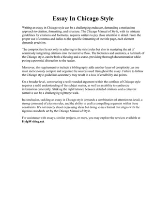 Essay In Chicago Style. 009 Chicago Styley Format Example Newys ...