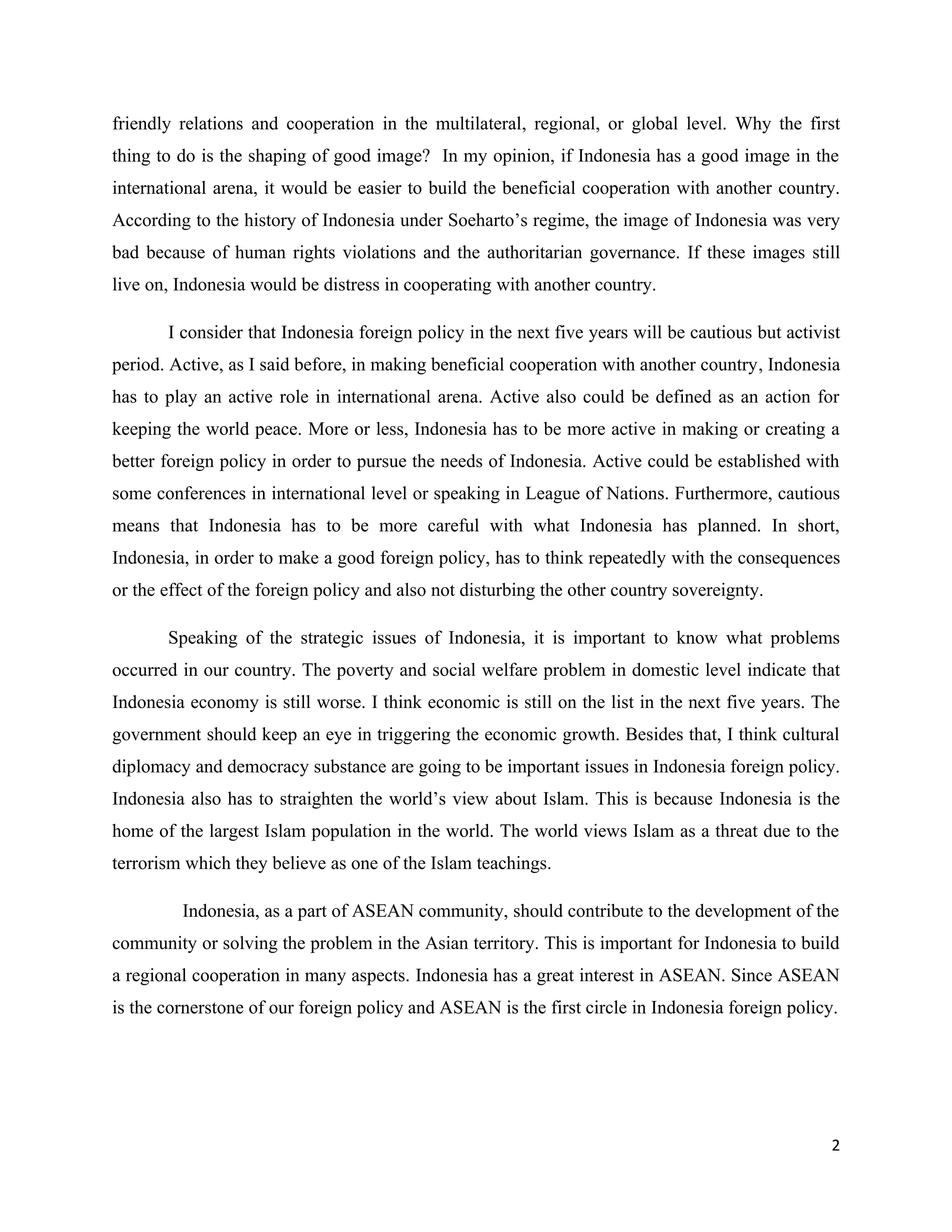 Essay indonesia foreign policy | DOC
