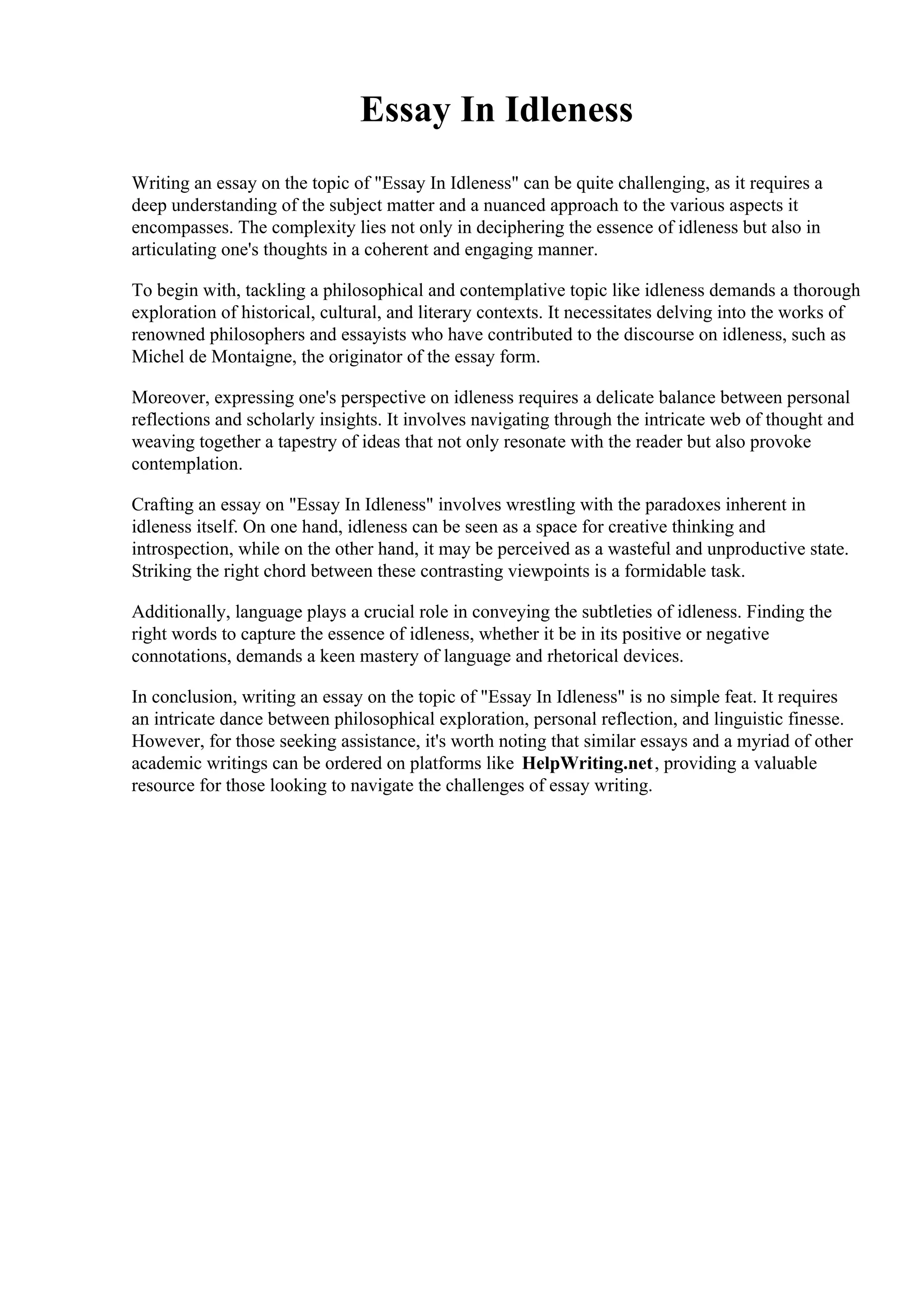 Essay In Idleness.pdf
