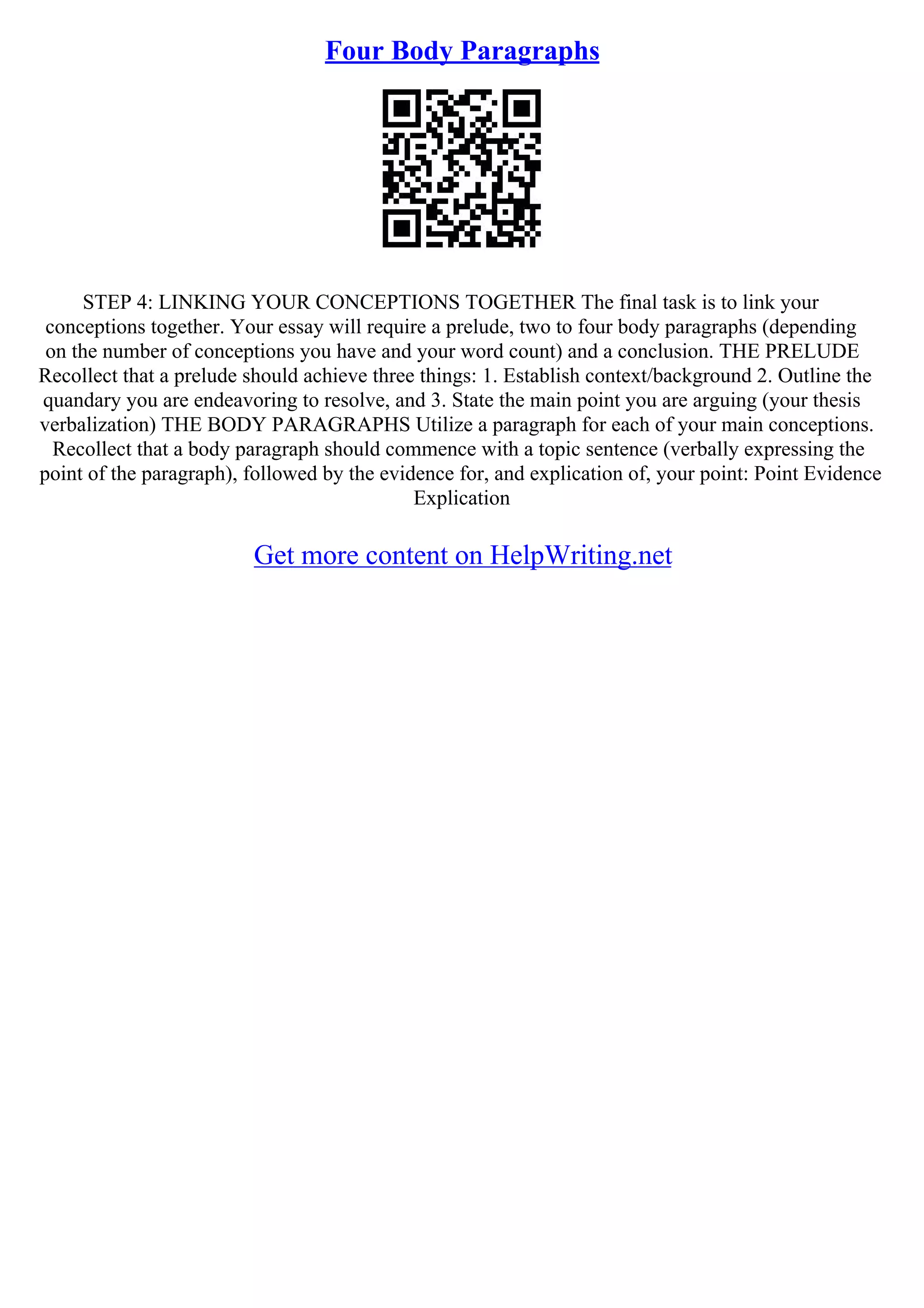 Essay Introduction Body Conclusion | PDF