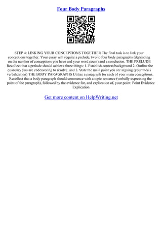 Essay Introduction Body Conclusion | PDF