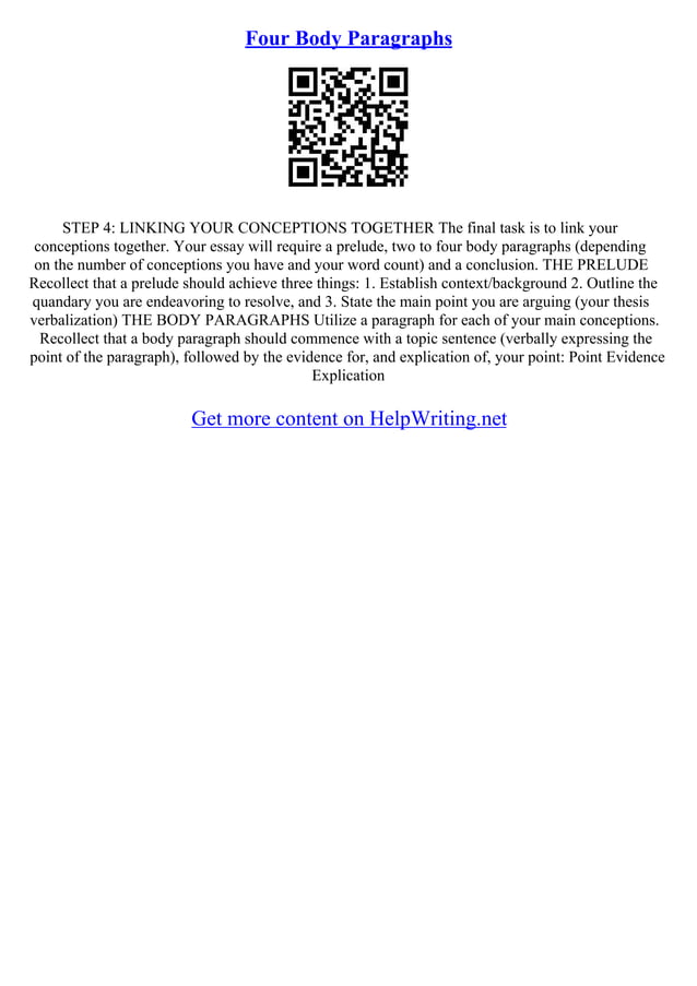 Essay Introduction Body Conclusion | PDF