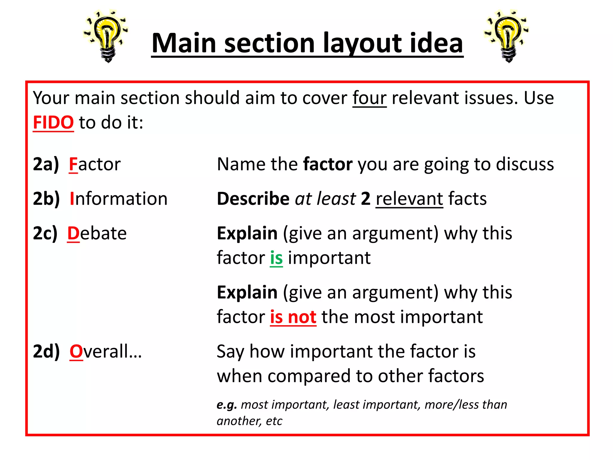 Higher History - Essay structure | PPTX