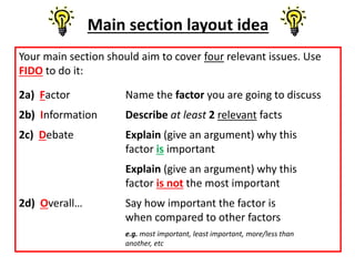Higher History - Essay structure | PPTX