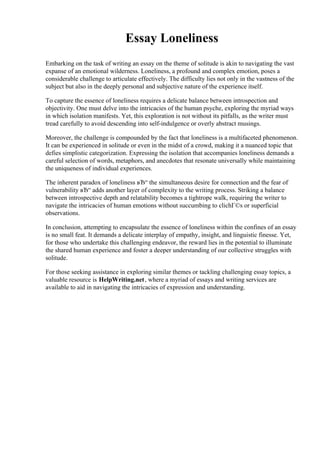 Essay Loneliness.pdf