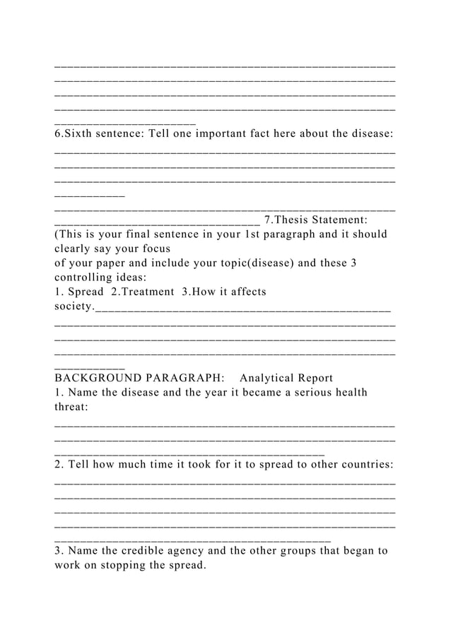 Essay Map Analytical Report Name__.docx | Infectious Diseases ...