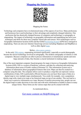 Essay Mapping | PDF