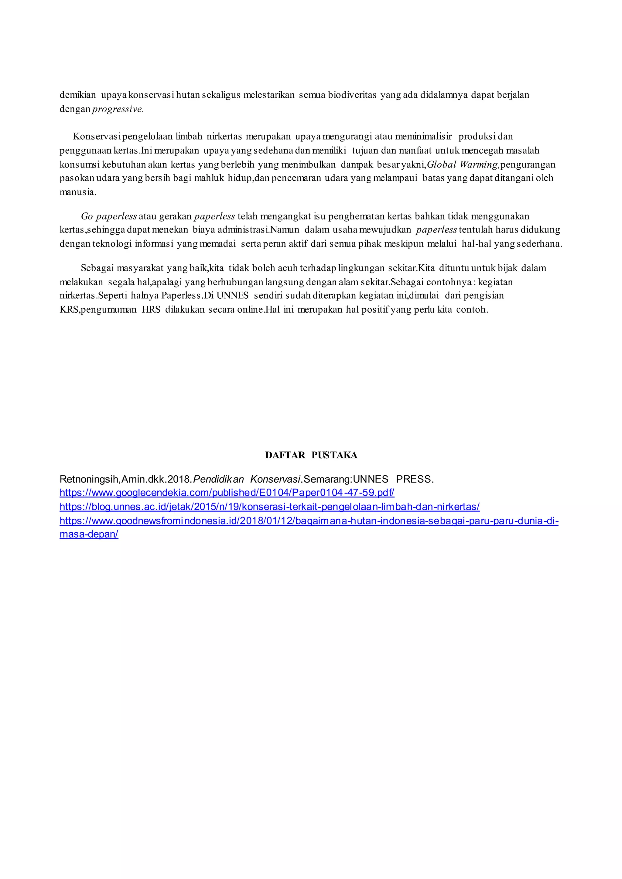 Essay menjaga tabungan oksigen dengan nirkertas | DOCX