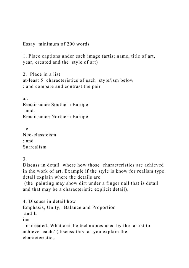 Essay minimum of 200 words1. Place captions under each imag.docx