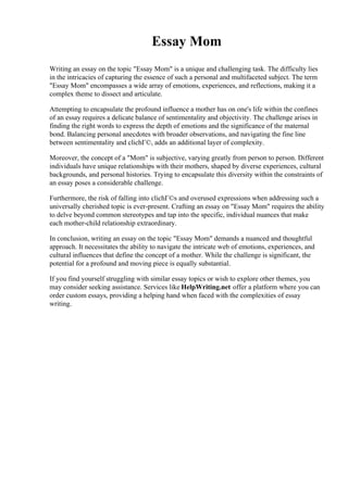 Essay Mom.pdf