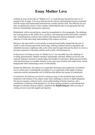 Essay Mother Love.pdf