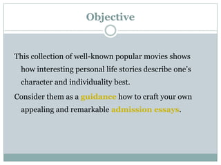 Inspirational Movies for Essay Writing | PPTX | Screenwriting | Content ...
