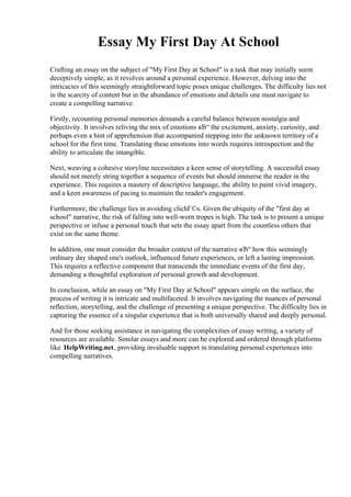 Essay My First Day At School.pdf