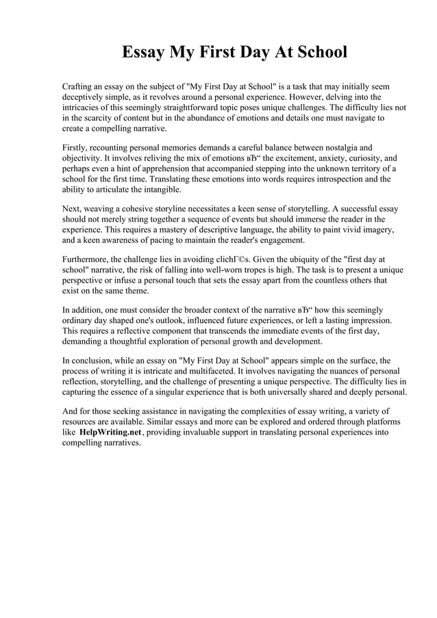 Essay My First Day At School.pdf
