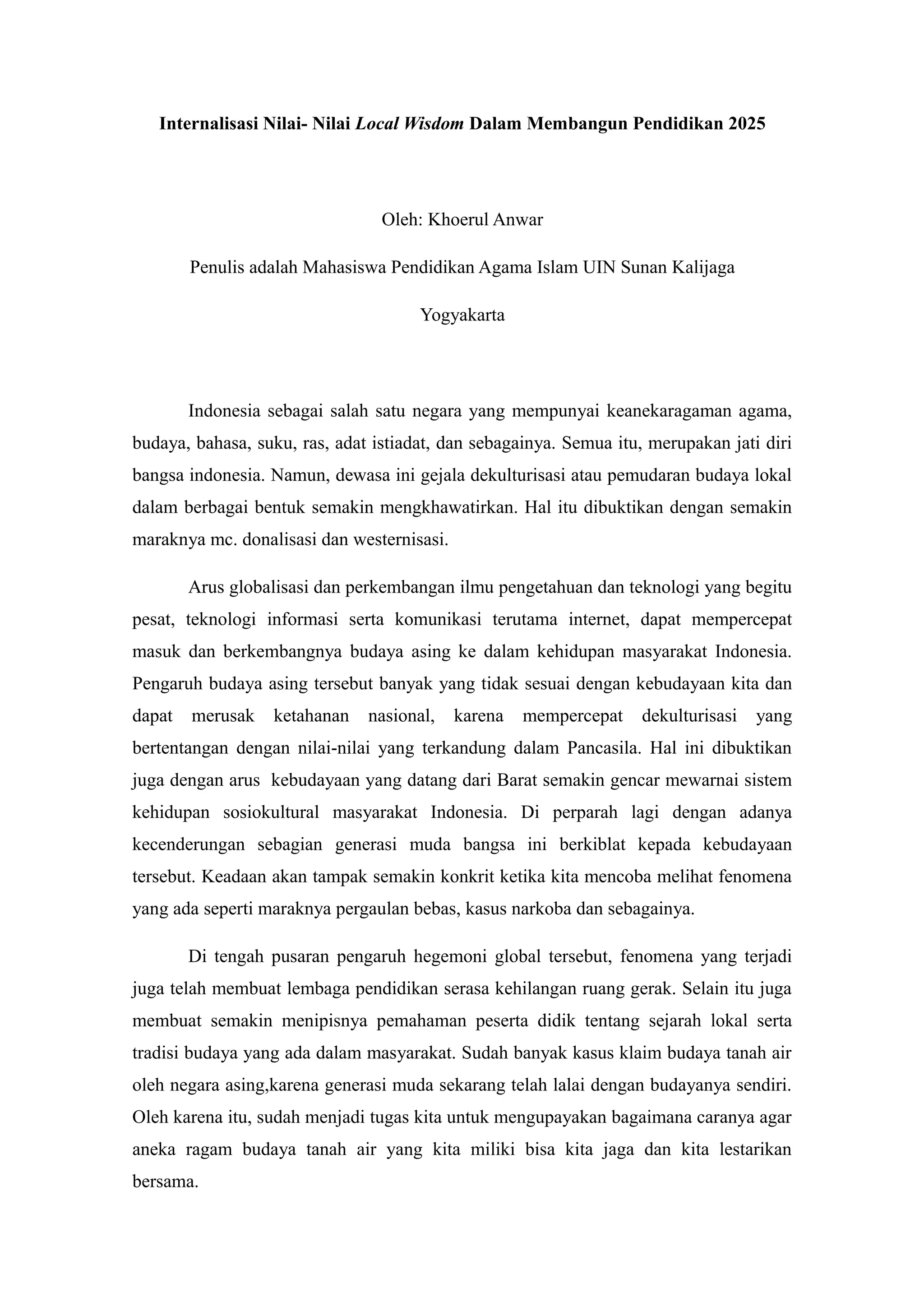 Essay Nasional, Lomba Essay LPM Paradigma | RTF