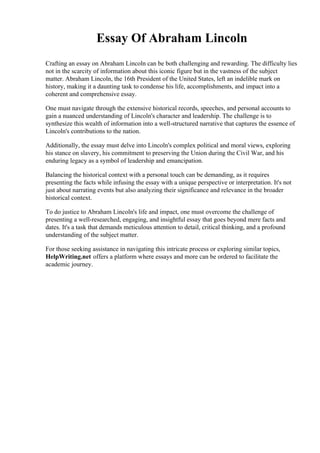 Essay Of Abraham Lincoln.pdf