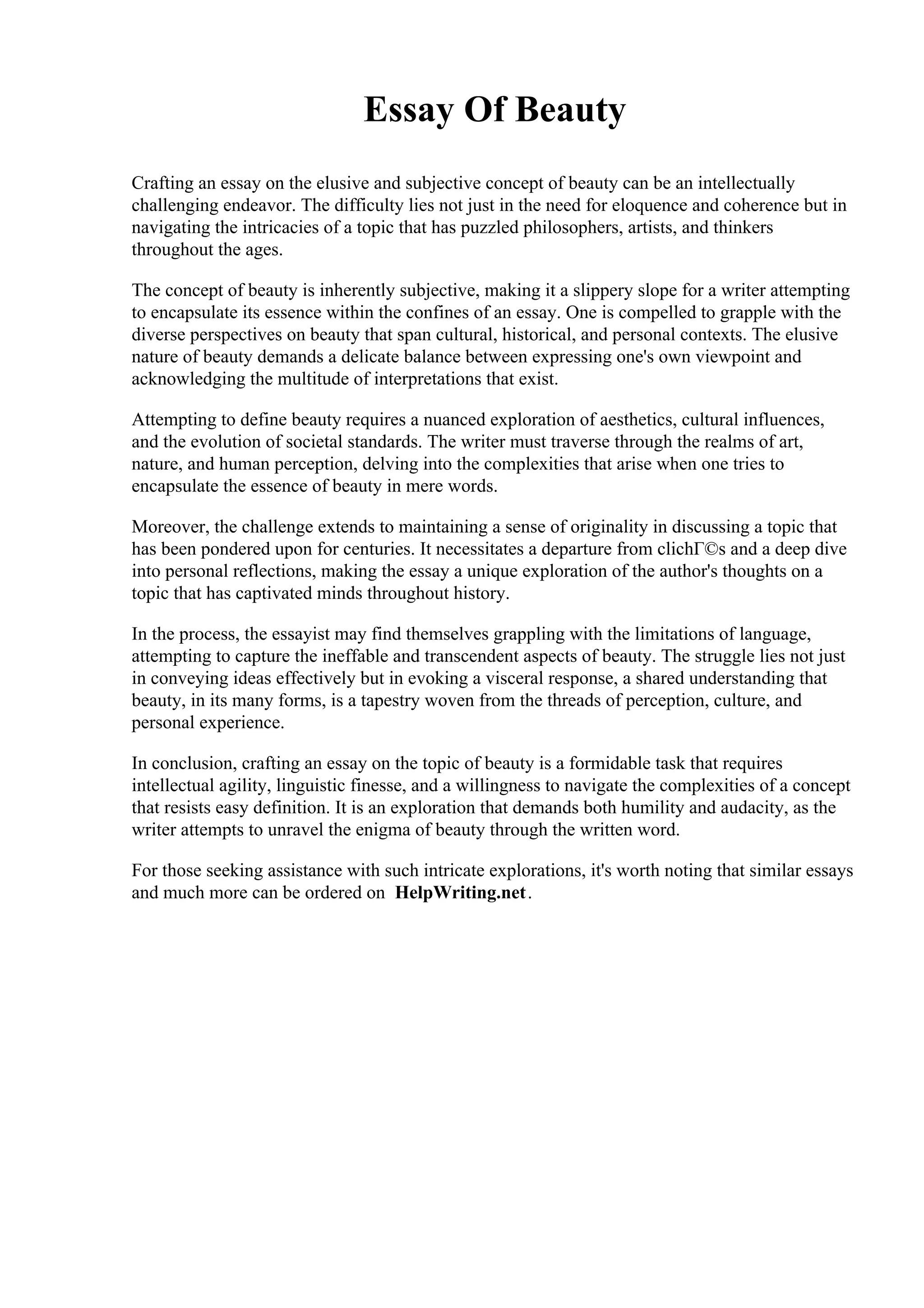 Essay Of Beauty.pdf | Style & Fashion