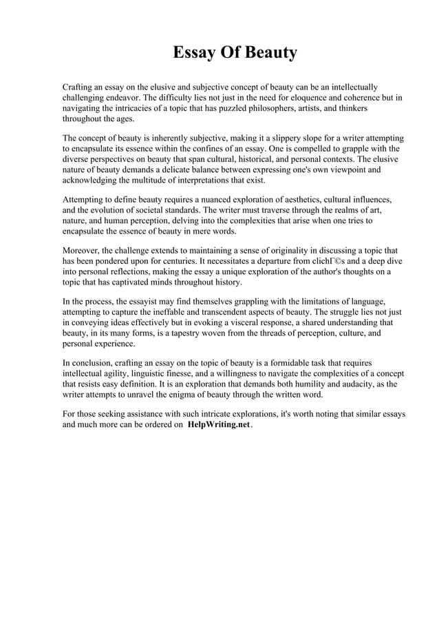 Essay Of Beauty.pdf | Style & Fashion