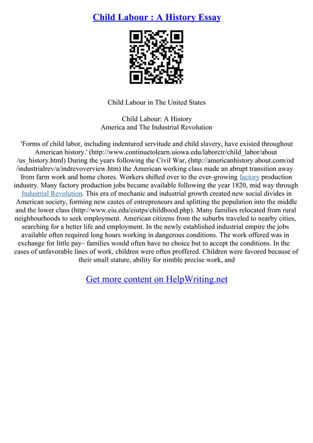 Essay Of Child Labour | PDF | Parenting Children Aged 4-11 | Parenting