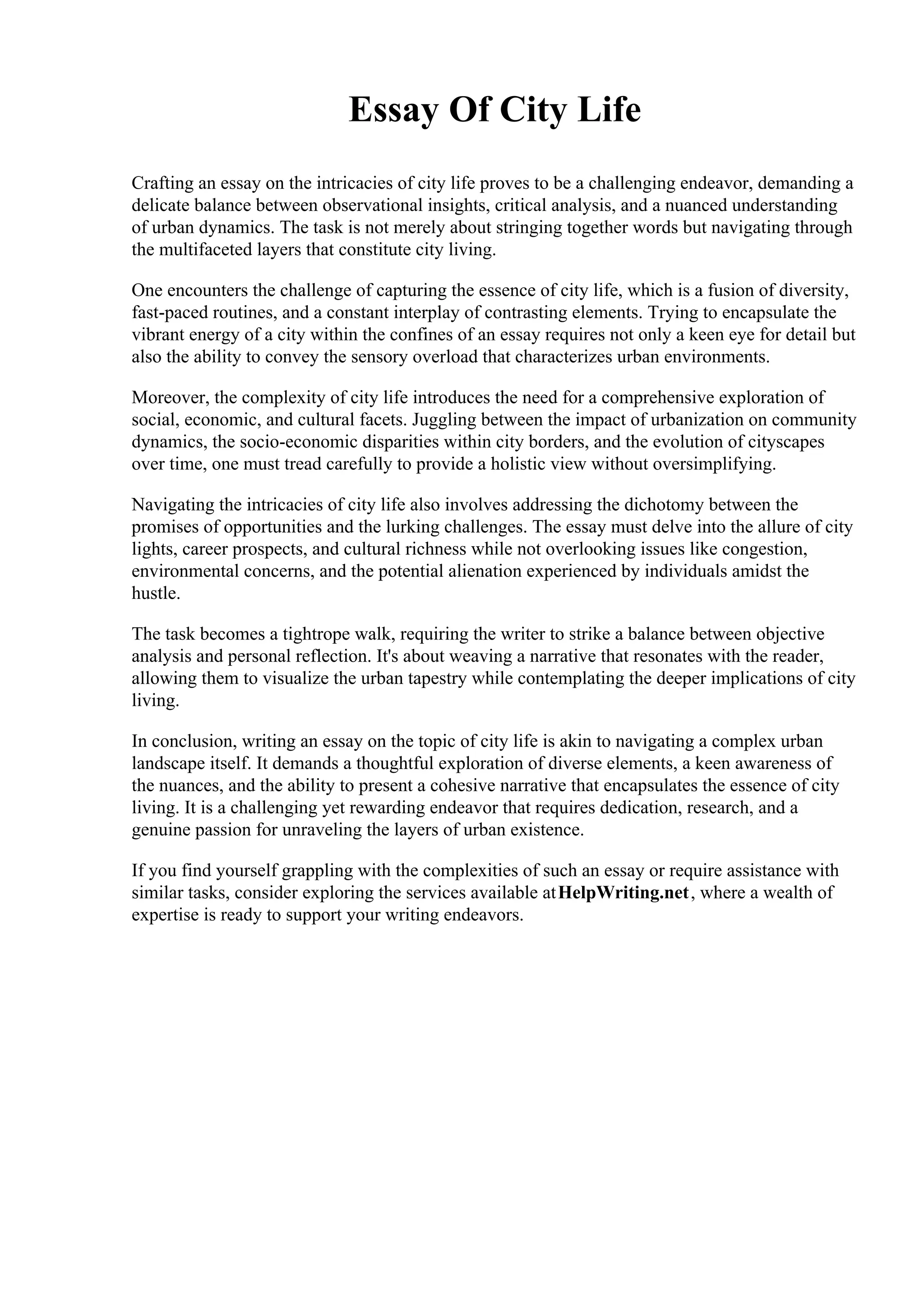 Essay Of City Life.pdf
