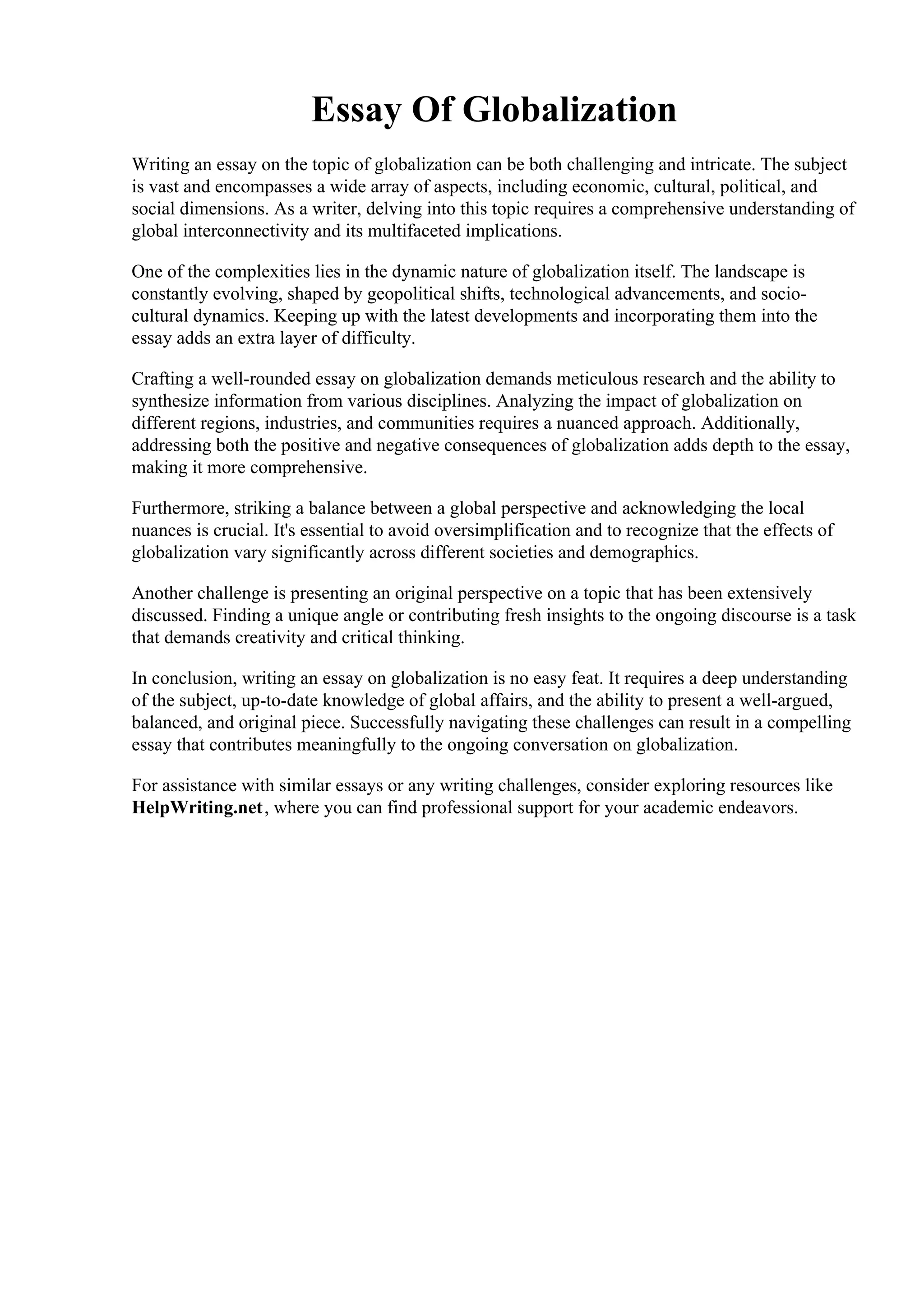 Essay Of Globalization.pdf