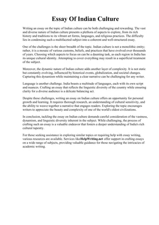 Essay Of Indian Culture.pdf