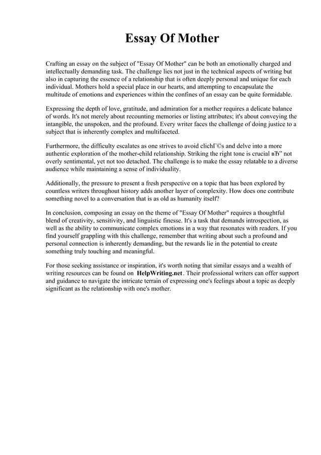 Essay Of Mother.pdf