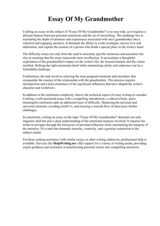 Essay Of My Grandmother.pdf