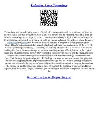 Essay Of Technology | PDF