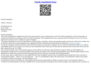 Essay On 4Th Amendment | PDF | Law