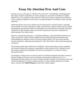Essay On Abortion Pros And Cons.pdf
