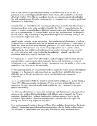 Essay on a commissary | PDF