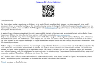 Essay On Acropolis | PDF