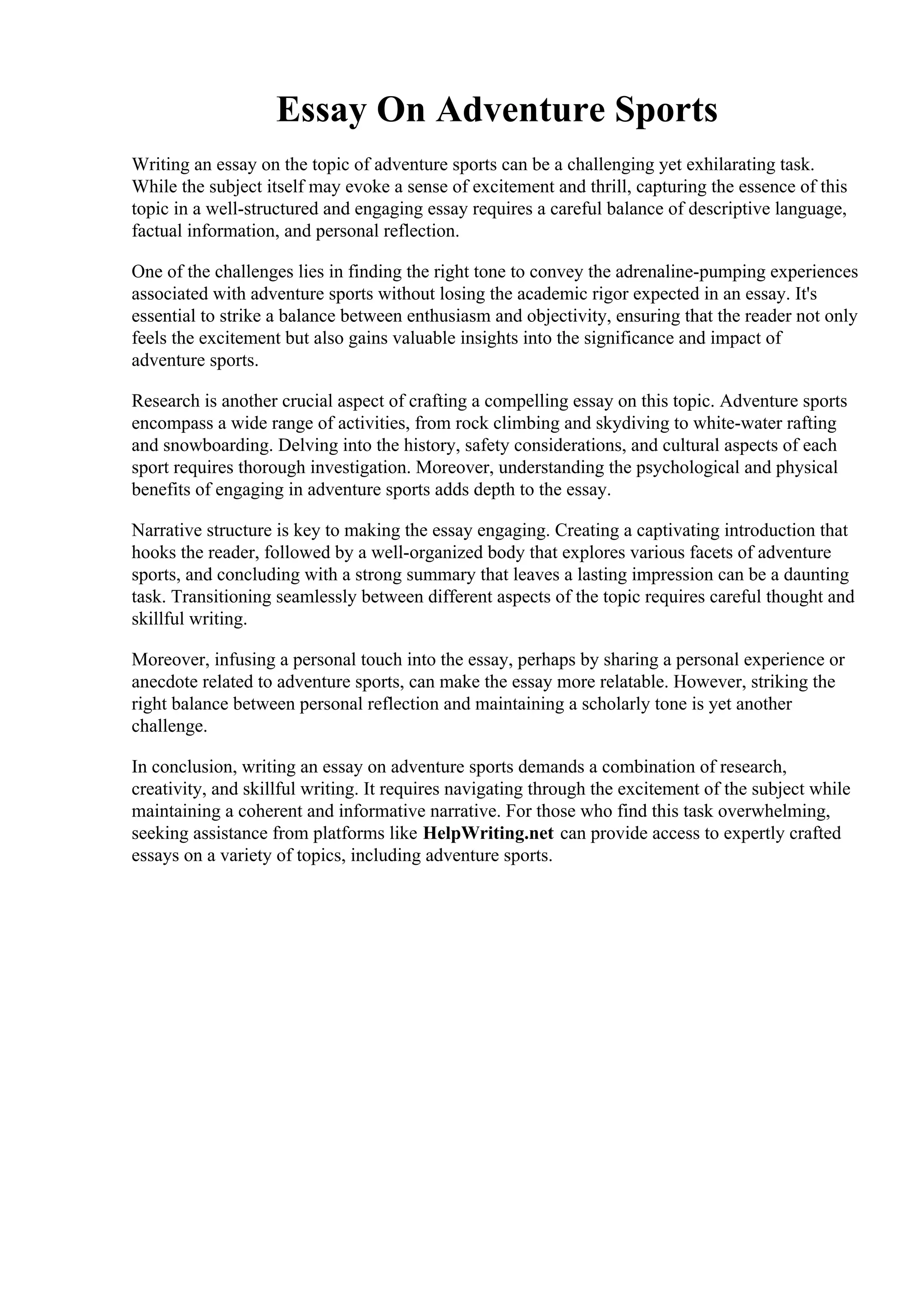 Essay On Adventure Sports.pdf