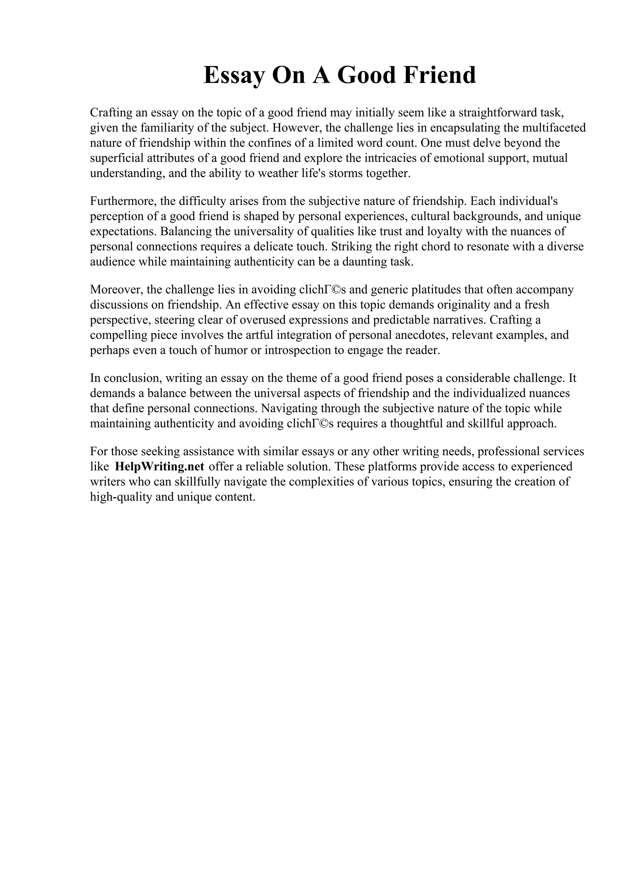 Essay On A Good Friend.pdf