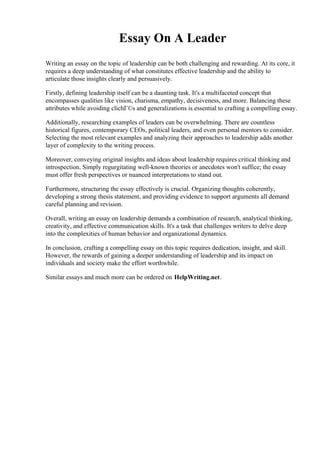 Essay On A Leader.pdf