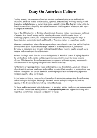 Essay On American Culture.pdf