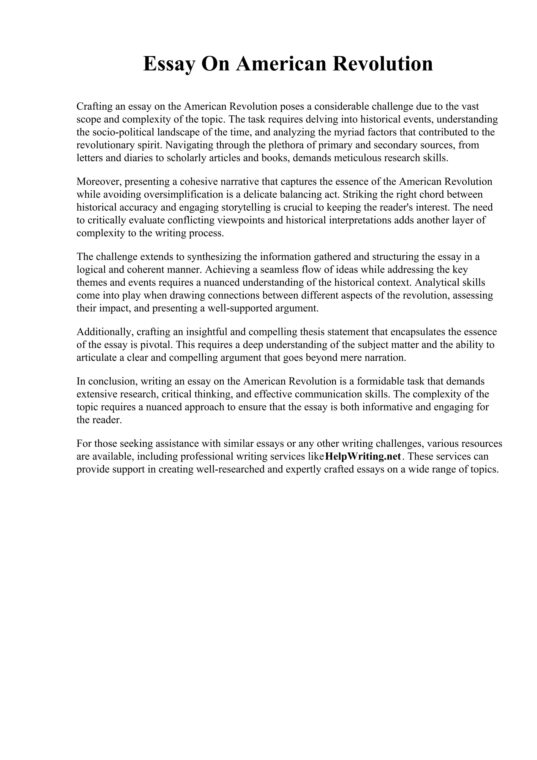 Essay On American Revolution.pdf