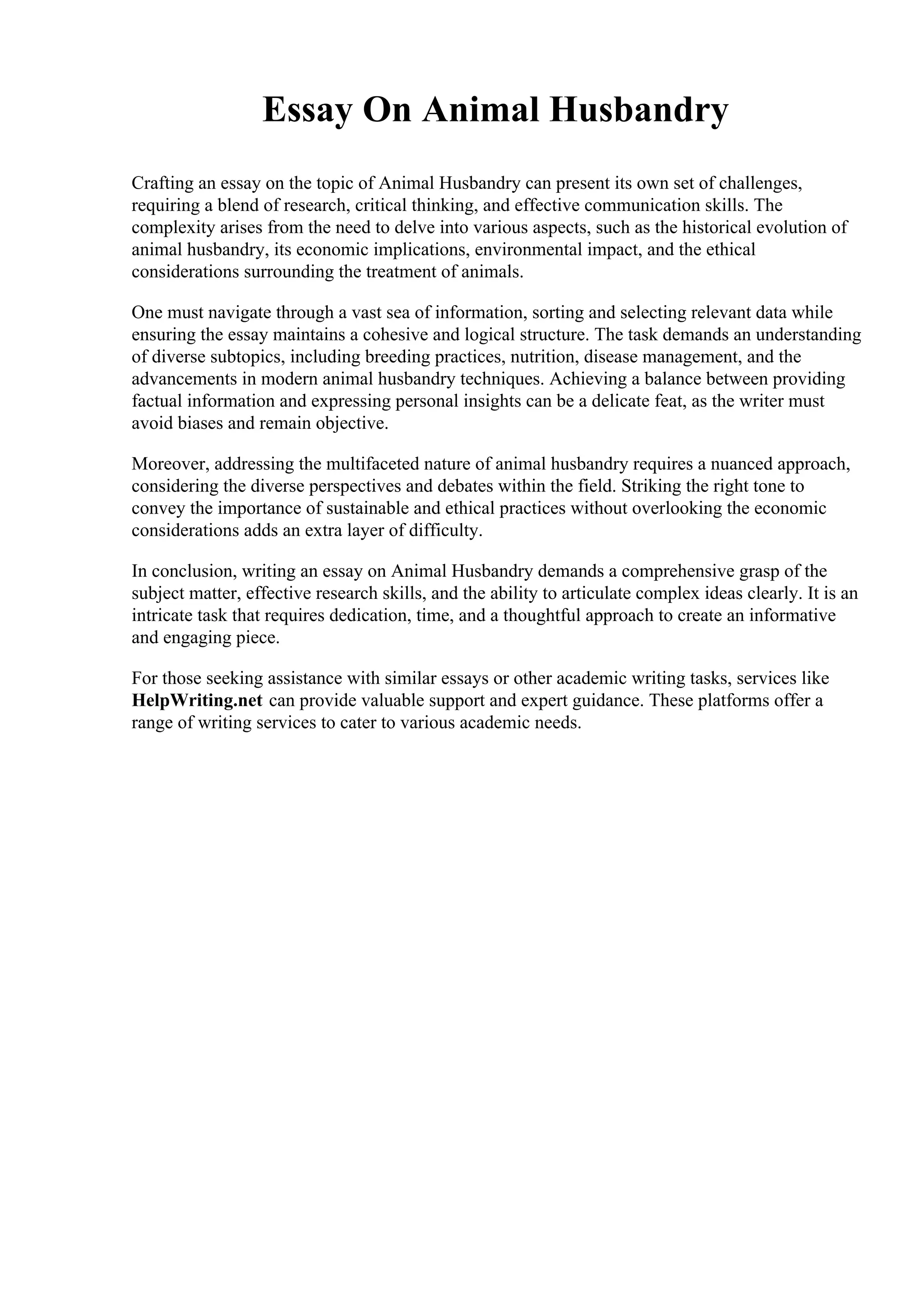 Essay On Animal Husbandry.pdf