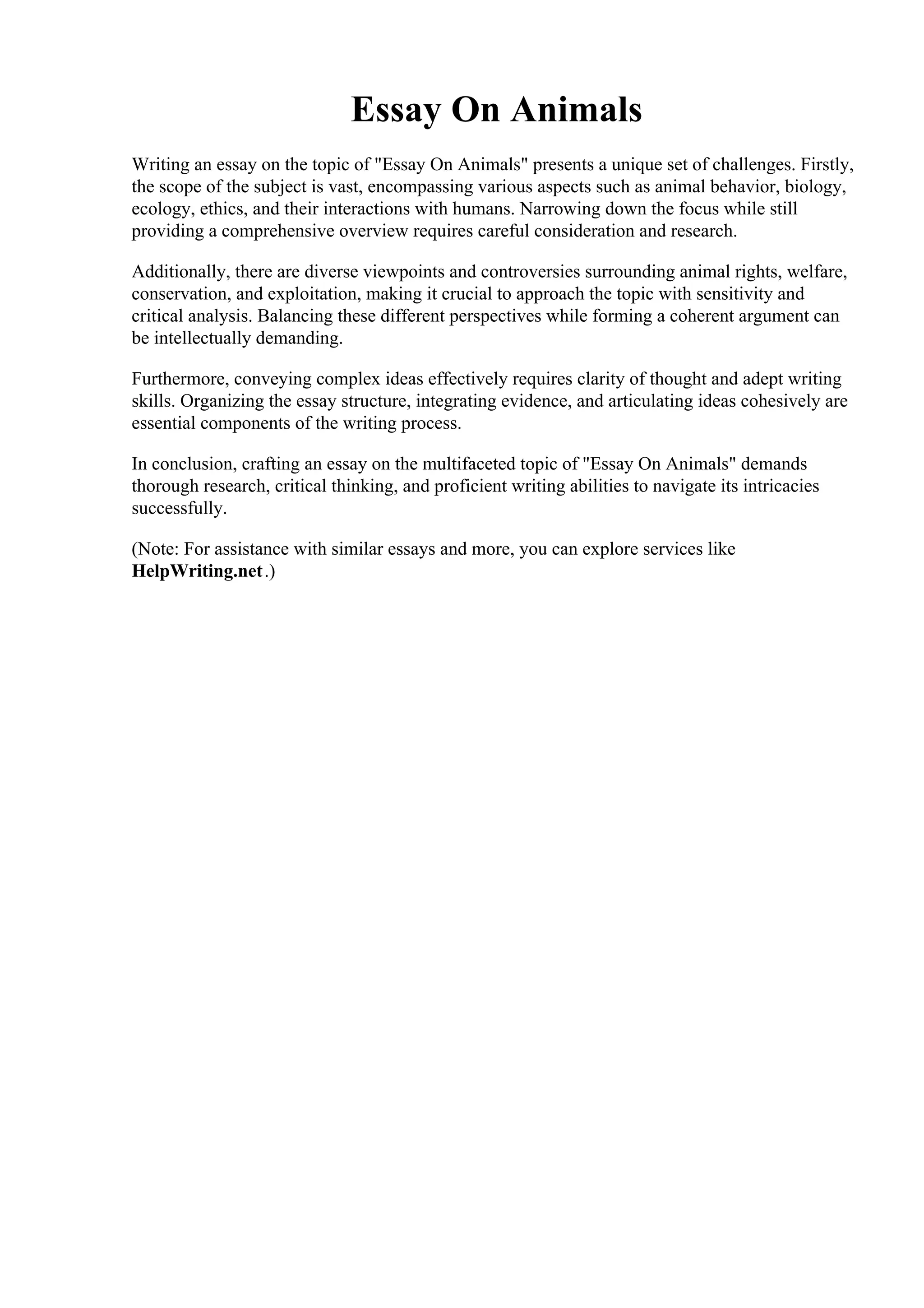 Essay On Animals.pdf