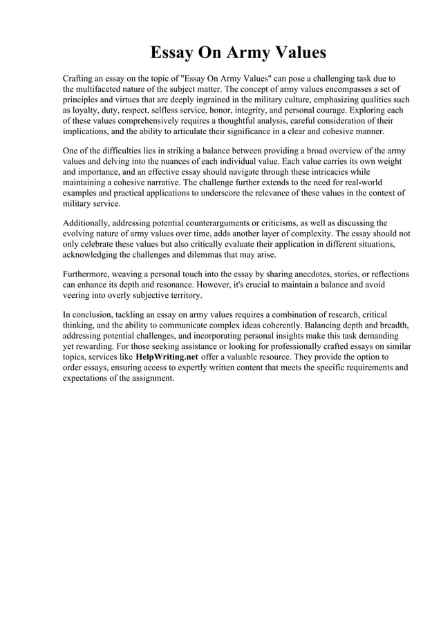 Essay On Army Values.pdf