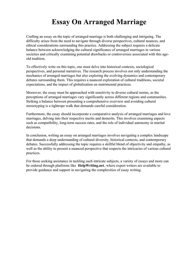 Essay On Arranged Marriage.pdf