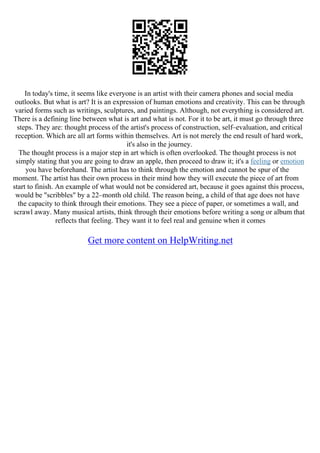 Essay On Arts | PDF