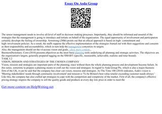 Essay On Asda Group | PPT